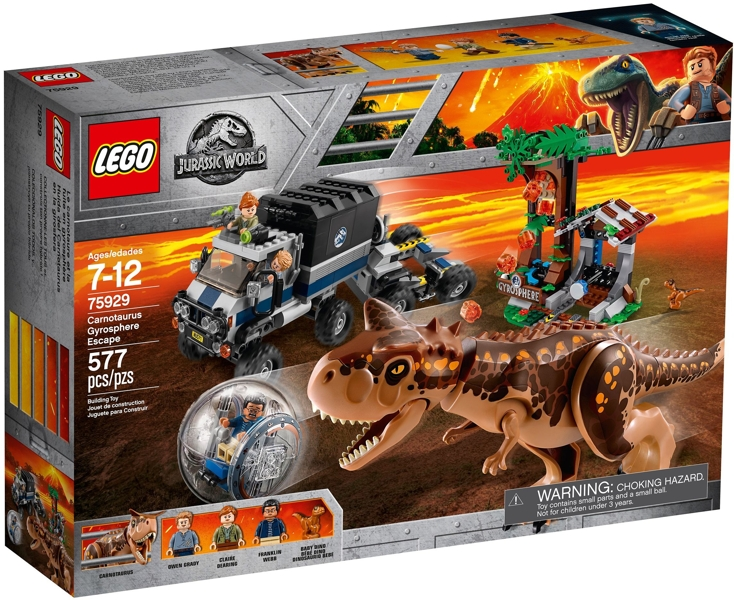 LEGO Jurassic World Carnotaurus Gyrosphere Escape Set #75929 BRAND NEW ...