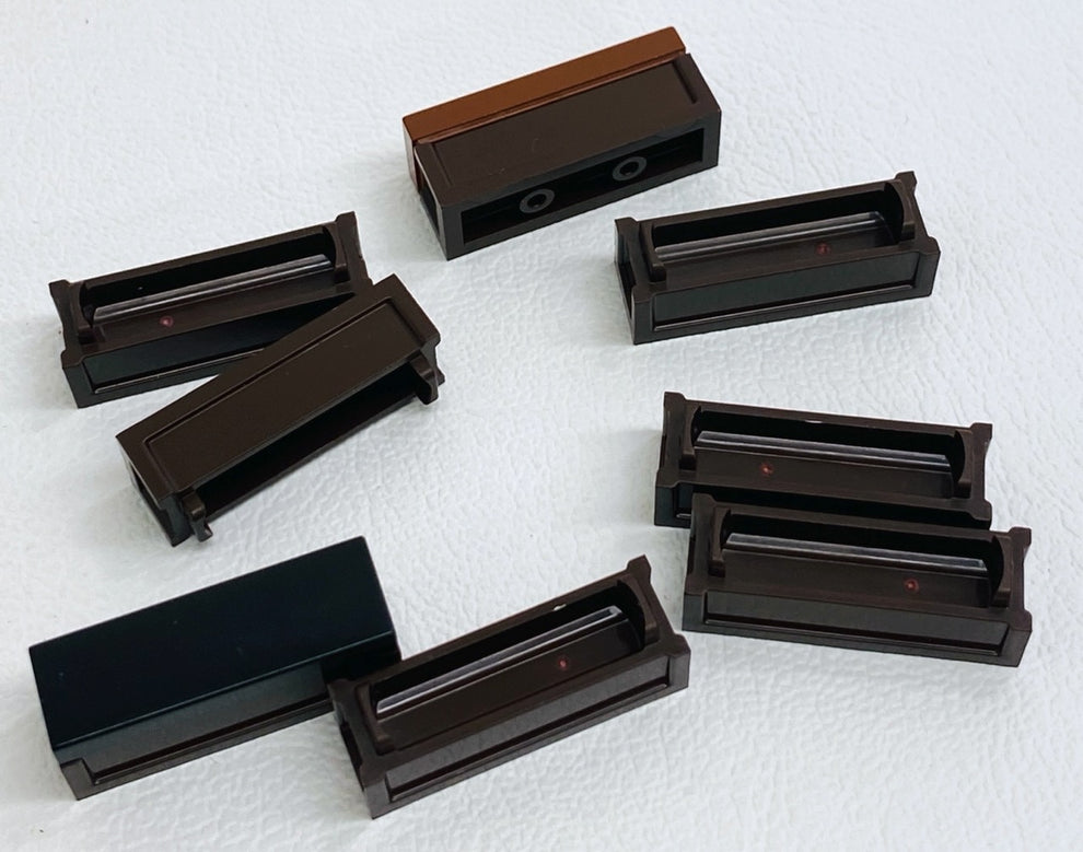 LEGO Dark Brown Container 1x3x2/3 Pack of 8 - Harry Potter Wand Boxes ...