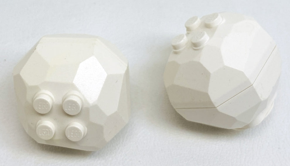 LEGO White Rock Boulders / Snowballs Pack of 2 – BrickResales