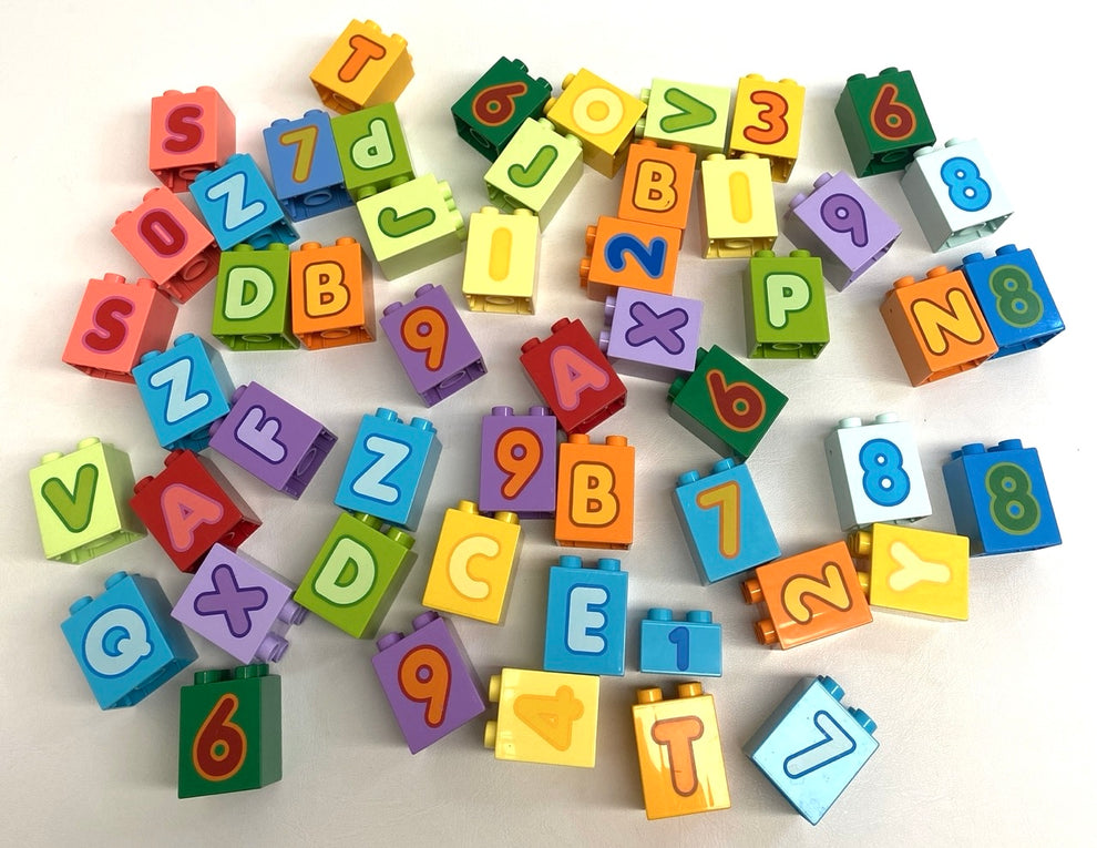 LEGO Duplo Fun Pack Printed Bricks Mixed Letters and Numbers – BrickResales