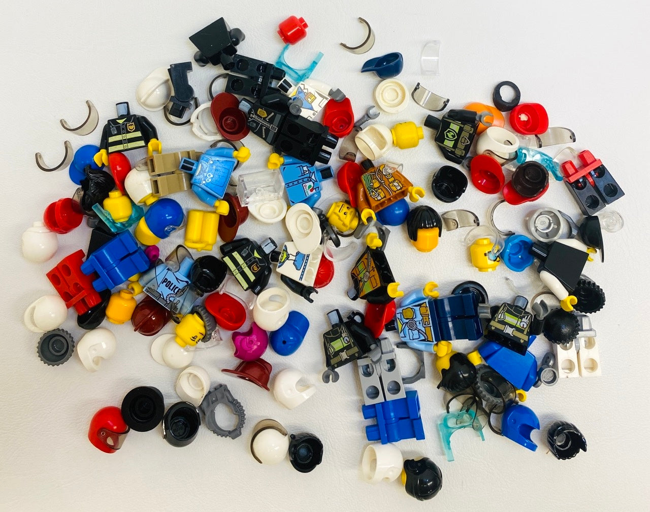 LEGO Minifigure Pieces Fun Pack Mixed Heads Torsos Legs Headgear ...