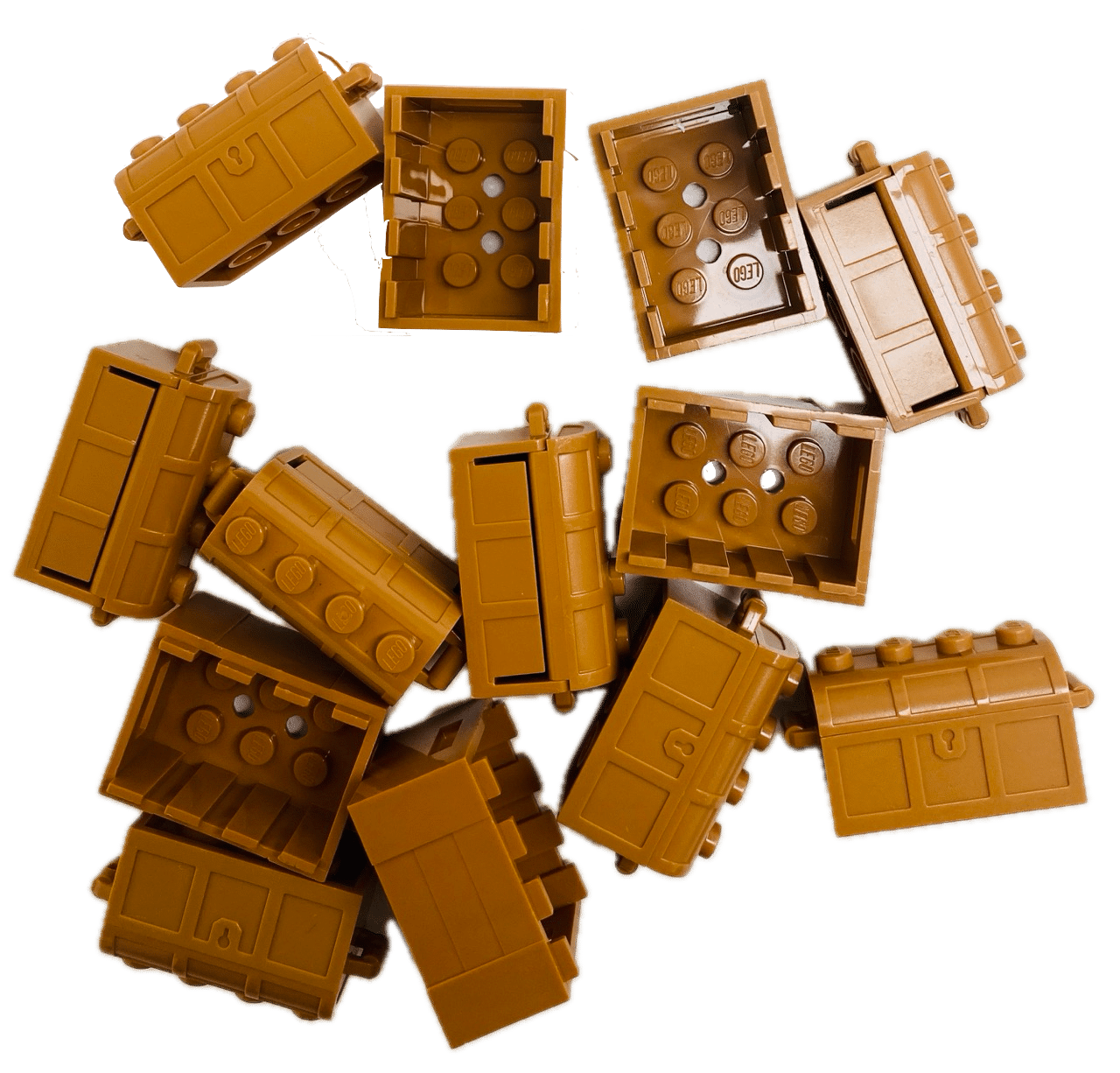 LEGO Shades of Brown Cargo Container Fun Pack Barrels Crates and Treas ...