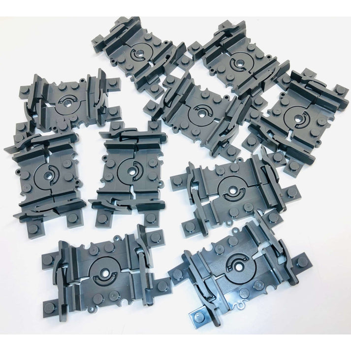 LEGO RC Train Track Flexible Flexi Pack Of 10 Dark Bluish Grey ...